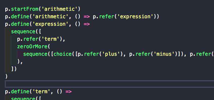 Peg Parser Generator Packrat Parserを実装してみた